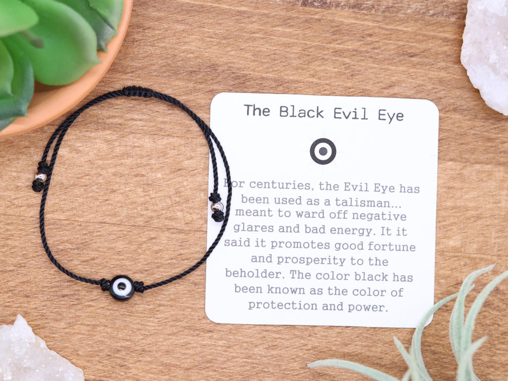 The Black Evil Eye, Simple Cord Style – Trejo Jewelry